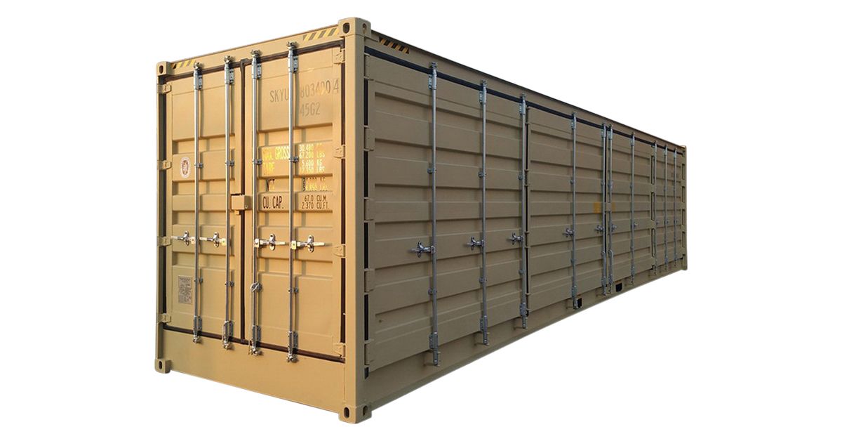 20ft High Cube Double Door One Trip Shipping Container | West Gulf ...